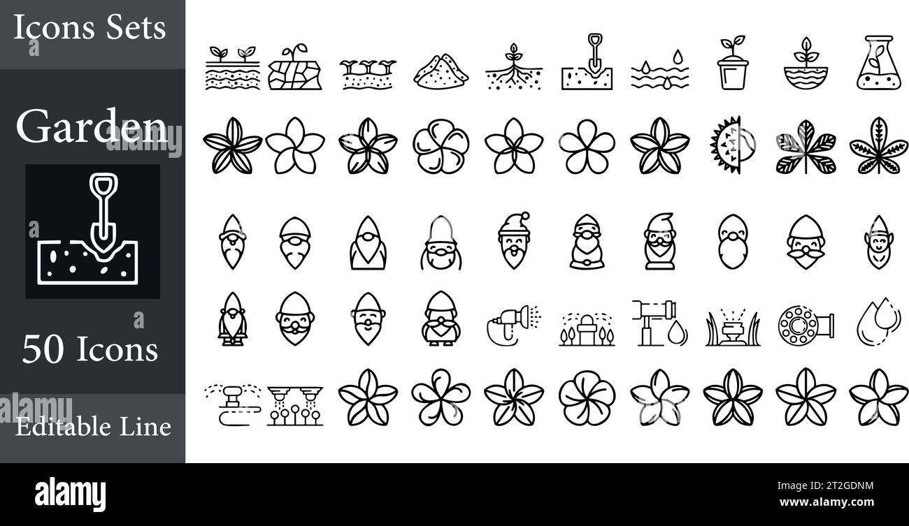 Garden icons set Vector illustration Stock Vector Image & Art - Alamy