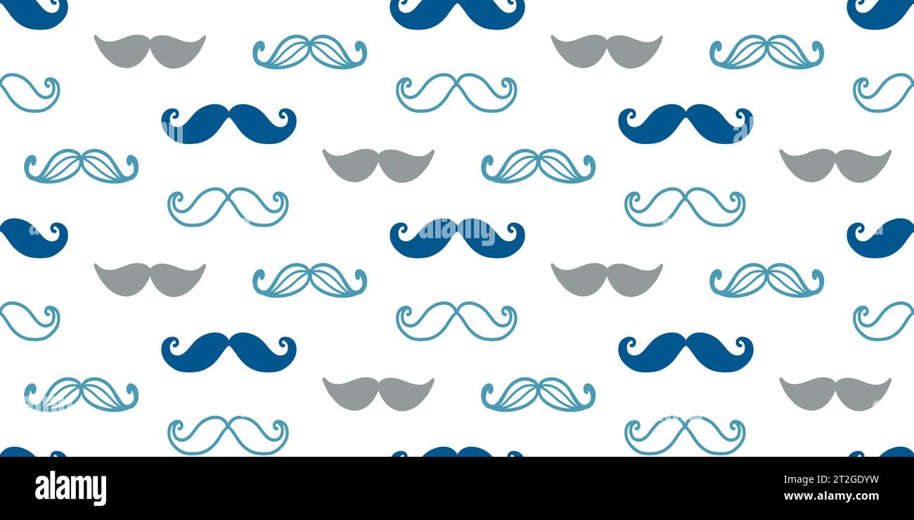 Retro mustache seamless pattern Vintage background Stock Vector Image ...