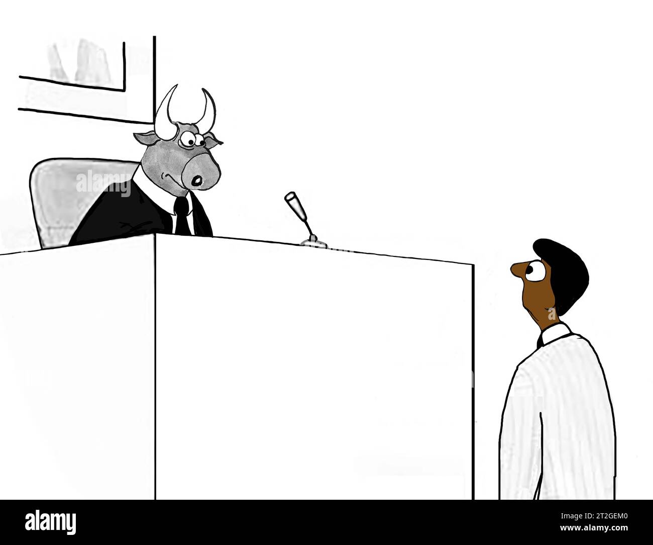 Bull judge is difficult for African Americans Stock Photo - Alamy