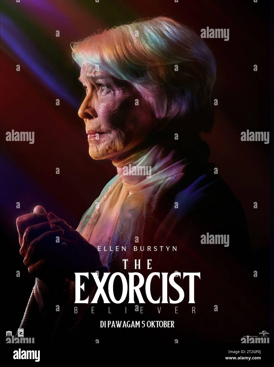 THE EXORCIST: BELIEVER, poster in English and Malay, Ellen Burstyn ...