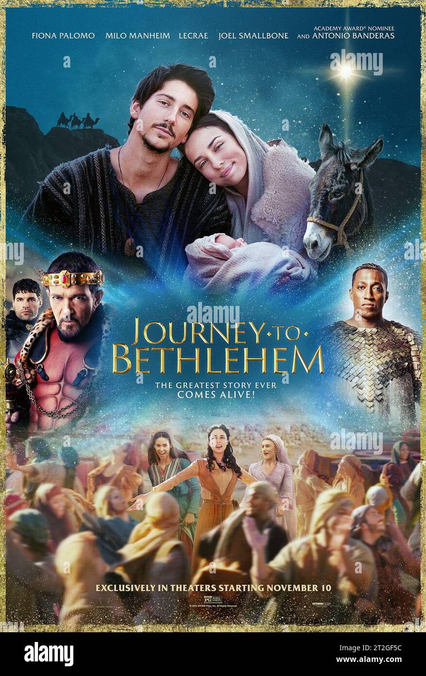 JOURNEY TO BETHLEHEM, poster, top, from left: Milo Manheim, Fiona ...