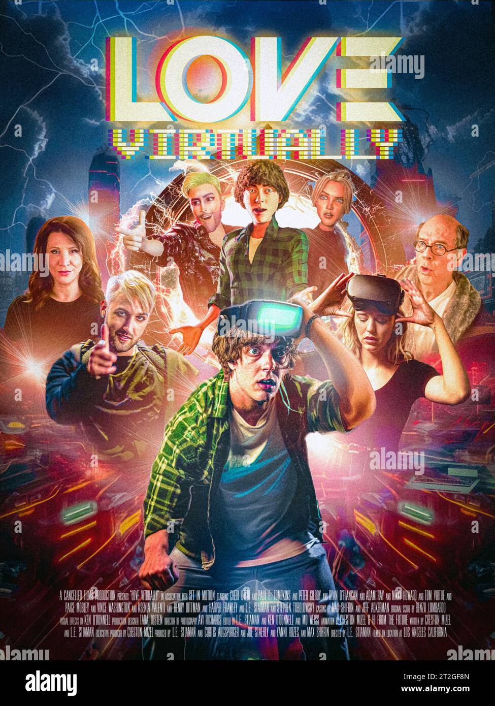 LOVE VIRTUALLY, poster, top from left: Cheri Oteri, Peter Gilroy, Paige ...