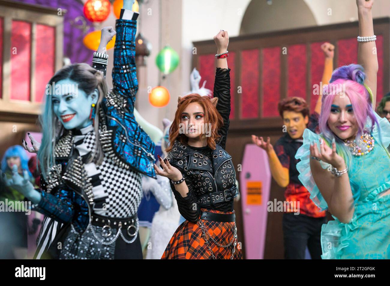 MONSTER HIGH 2, from left: Ceci Balagot, Salena Qureshi, Lina LeCompte, 2023. ph: Kailey ...