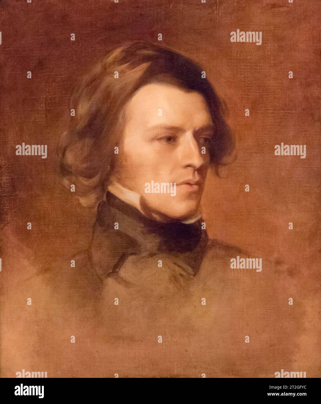 Alfred Tennyson, 1st Baron Tennyson, circa 1840, Samuel Laurence Stock ...