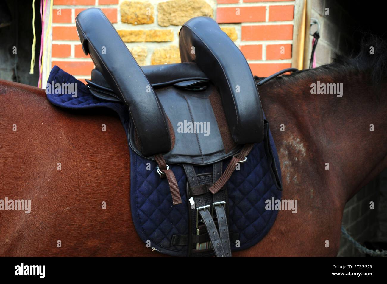 Child's inky dinky leather pony saddle Stock Photo - Alamy