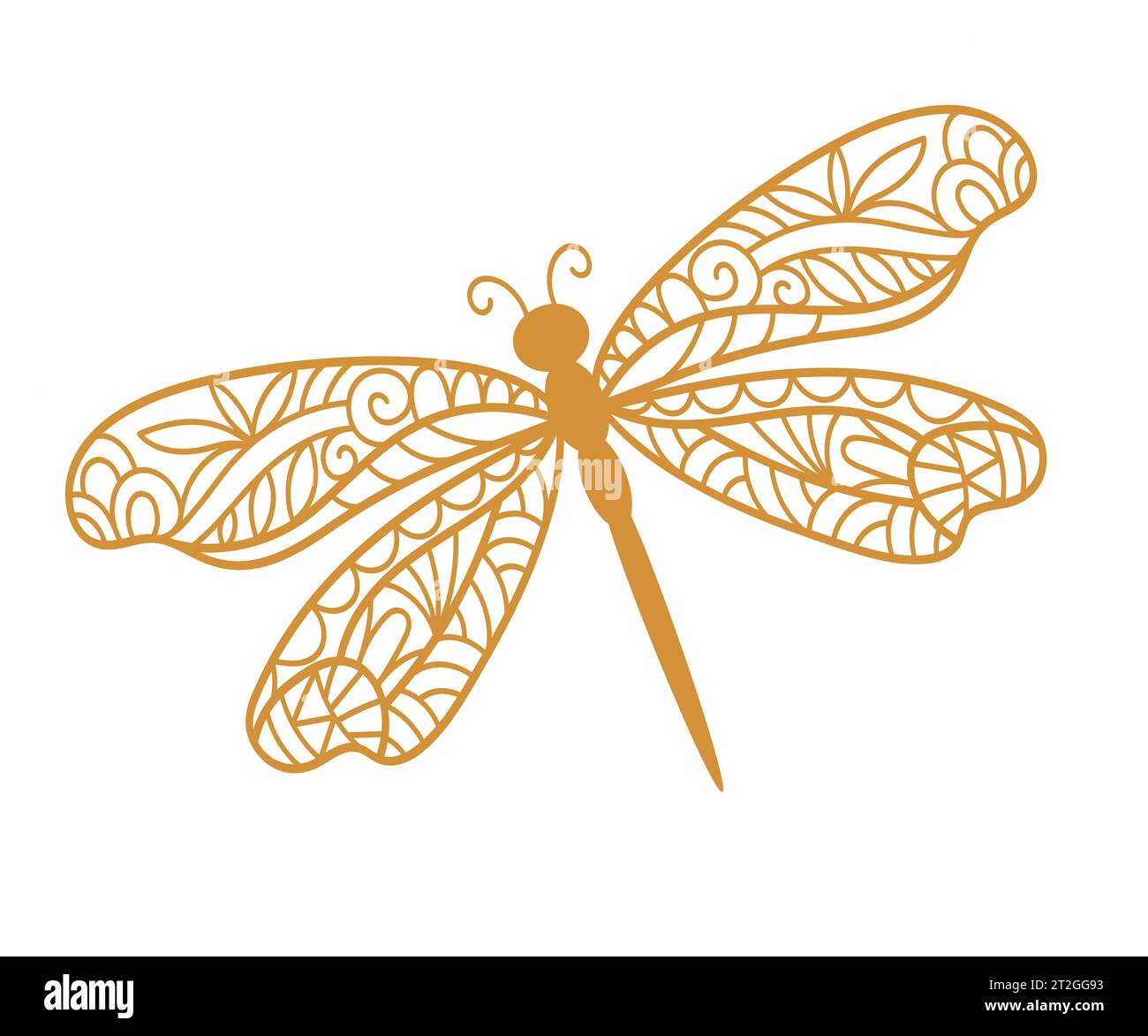 Beautiful dragonfly sketch art vector illustration Stock Vector Image ...