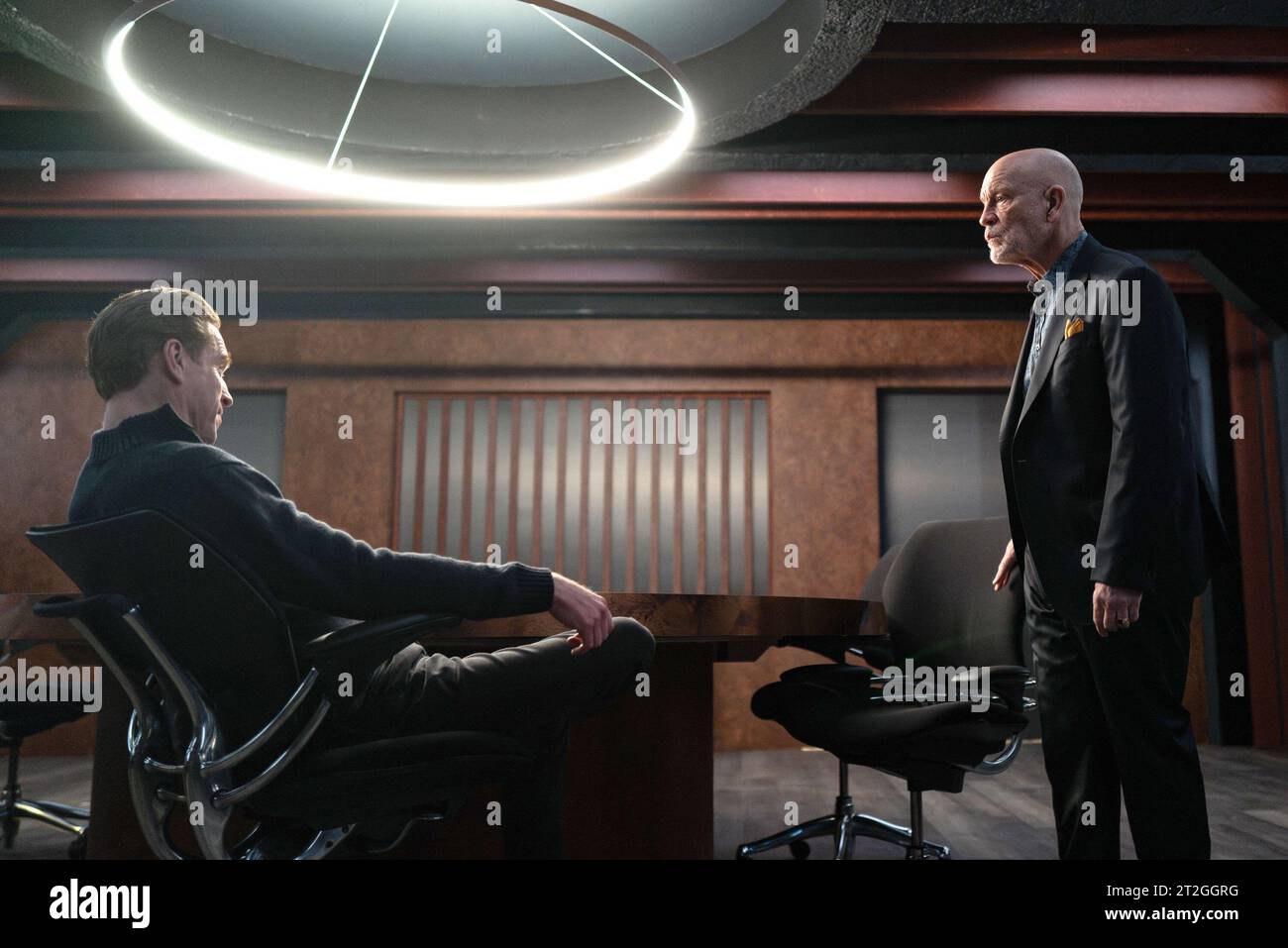 BILLIONS, from left: Damian Lewis, John Malkovich, The Man in the Olive ...