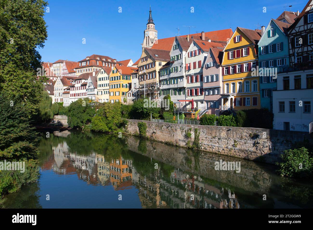 River Neckar in the historic town of Tubingen, Germany Stock Photo - Alamy