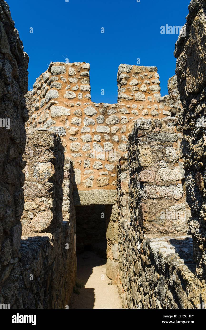 Stone walls, medieval castle, Europe Stock Photo - Alamy