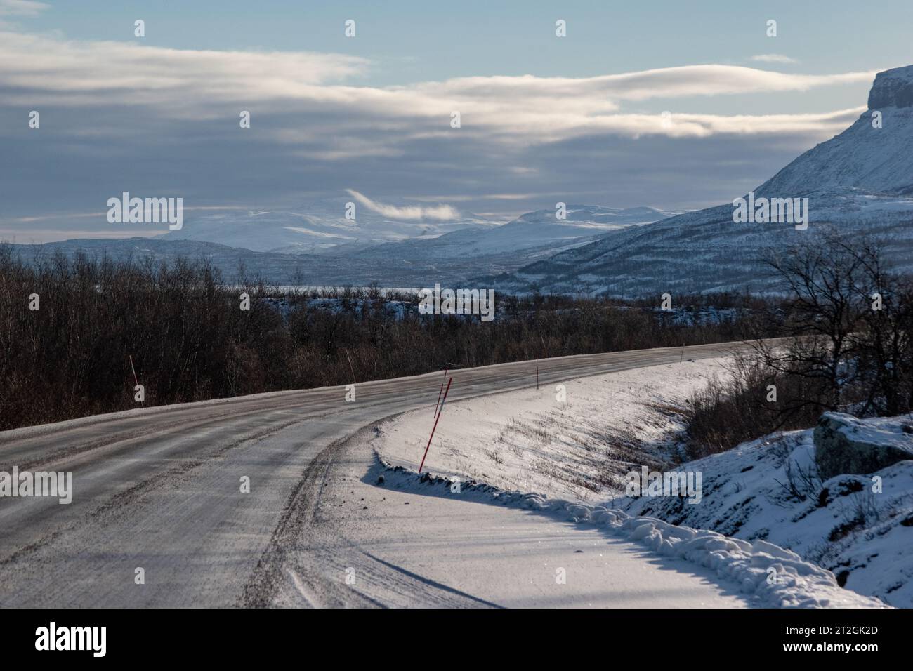 Winter landscape in Lapland, Abisko National Park, Abisko, Sweden ...