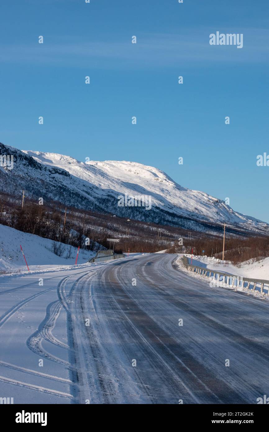 Winter landscape in Lapland, Abisko National Park, Abisko, Sweden ...