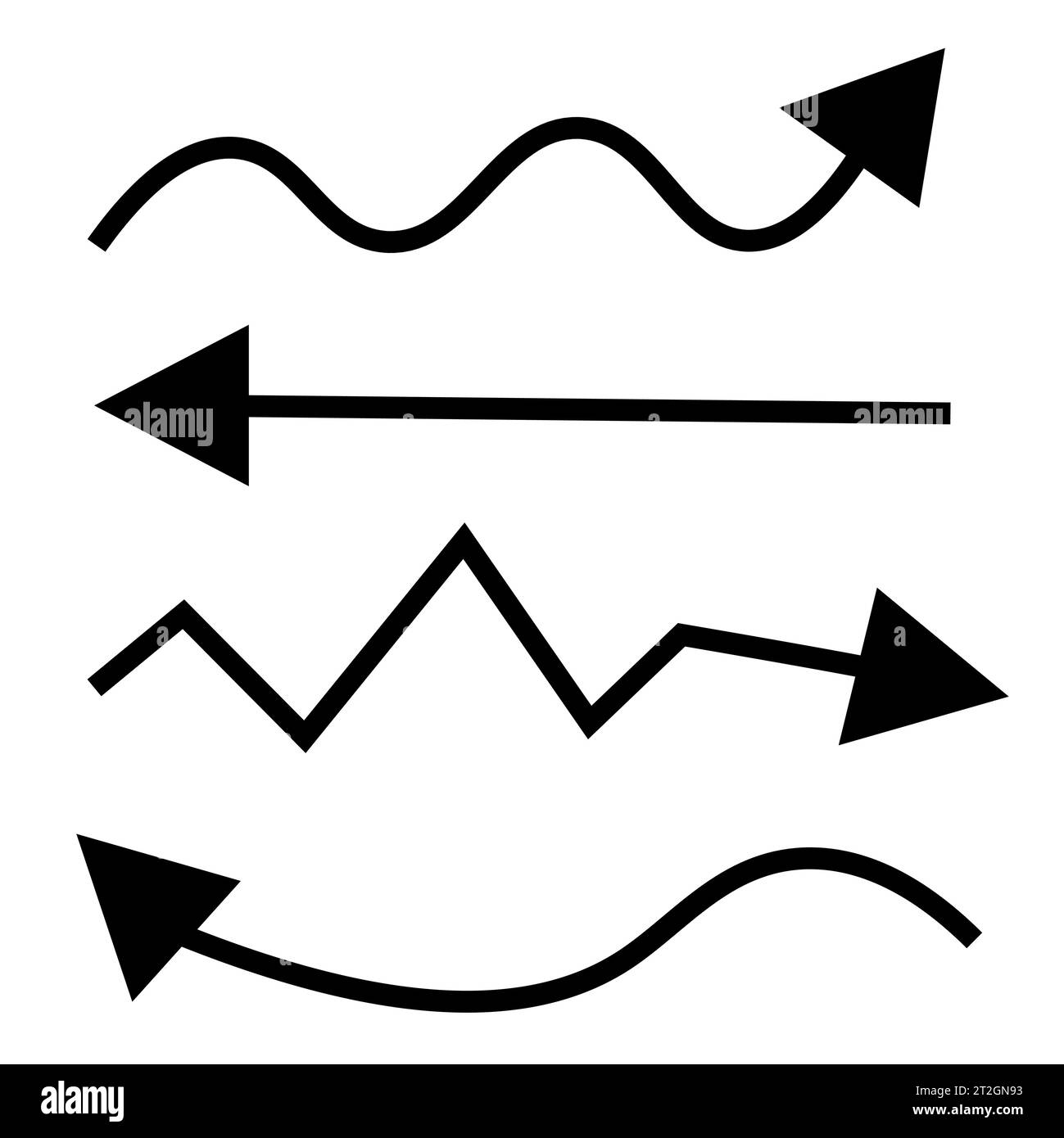 Flat black arrows on white hi-res stock photography and images - Alamy