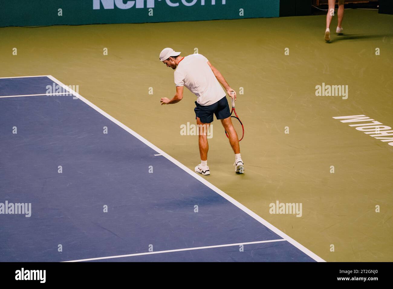 Stockholm, Kungliga tennishallen, Tomáš Macháč against Stanislas ...
