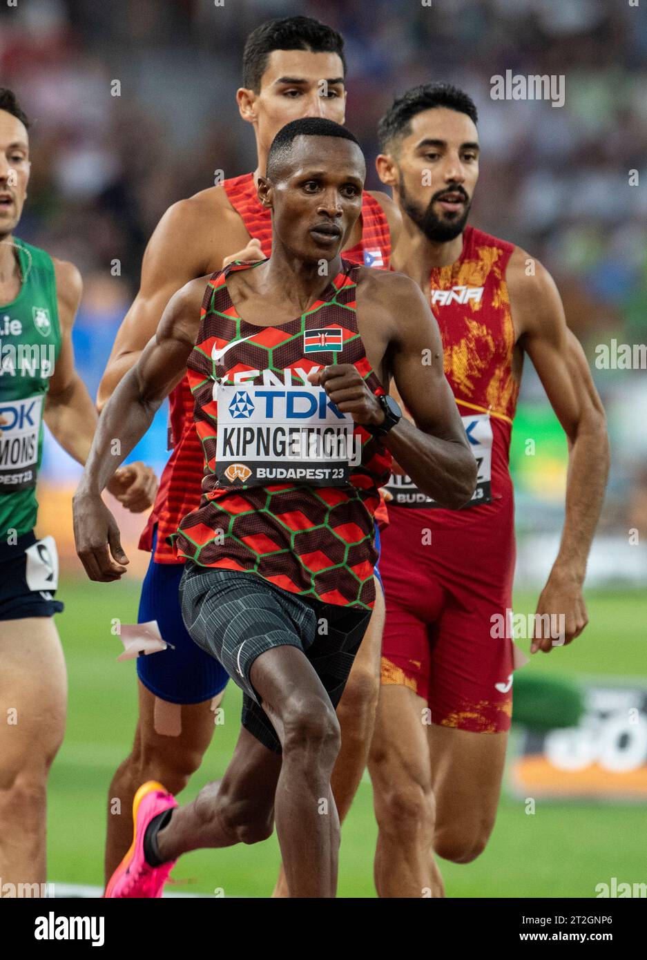 Alex Ngeno Kipngetich of Kenya competing in the men’s 800m heat’s at the World Athletics ...