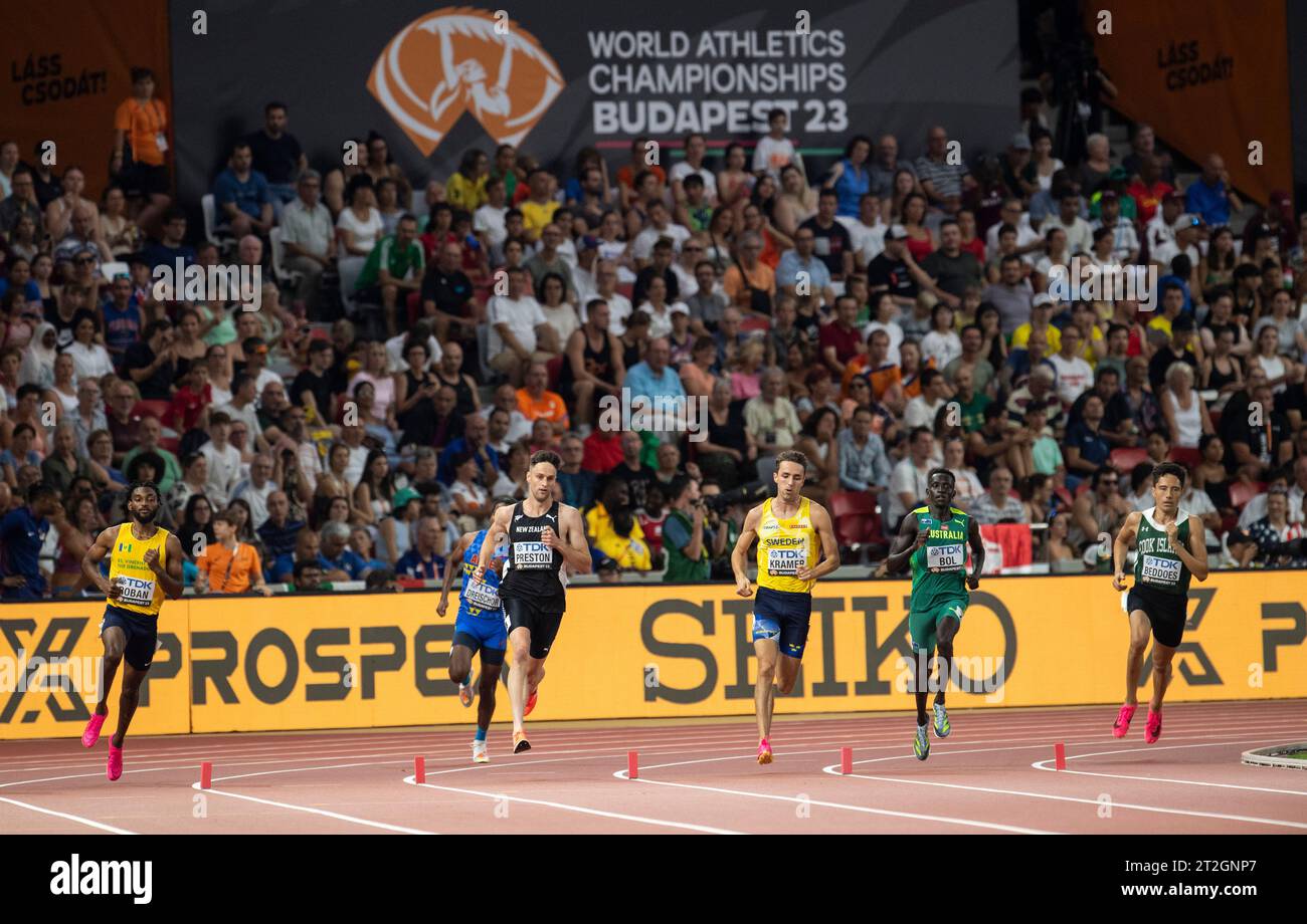 Alex Beddoes of the Cook Islands competing in the men’s 800m heat’s at the World Athletics ...
