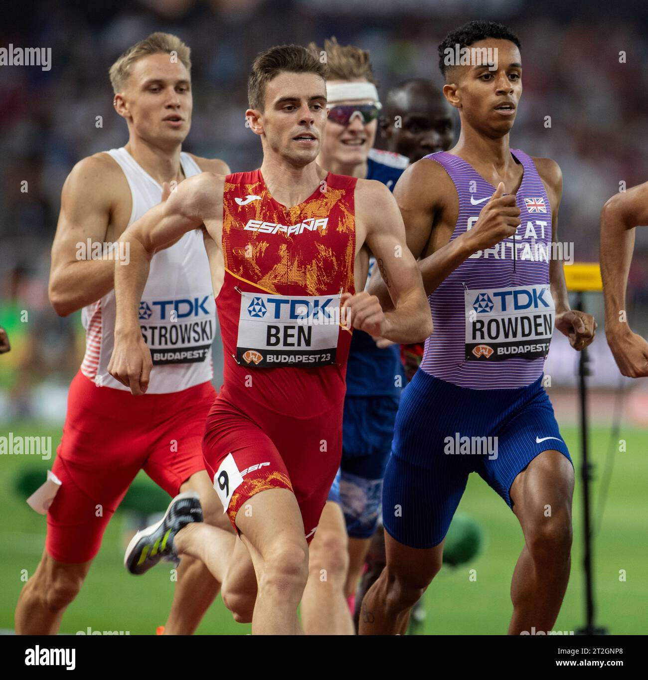 Adrian Ben of Spain competing in the men’s 800m heat’s at the World ...