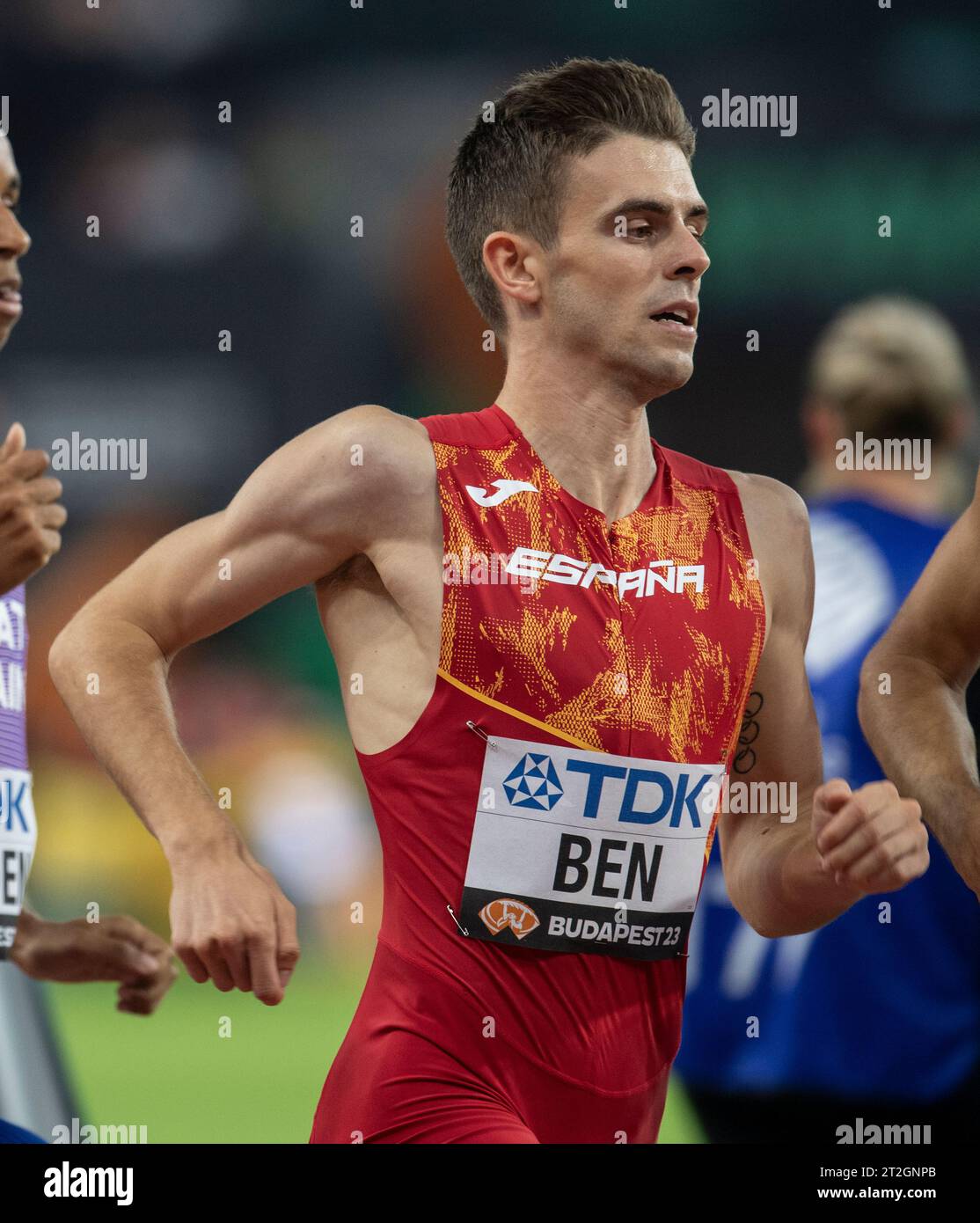 Adrian Ben of Spain competing in the men’s 800m heat’s at the World ...