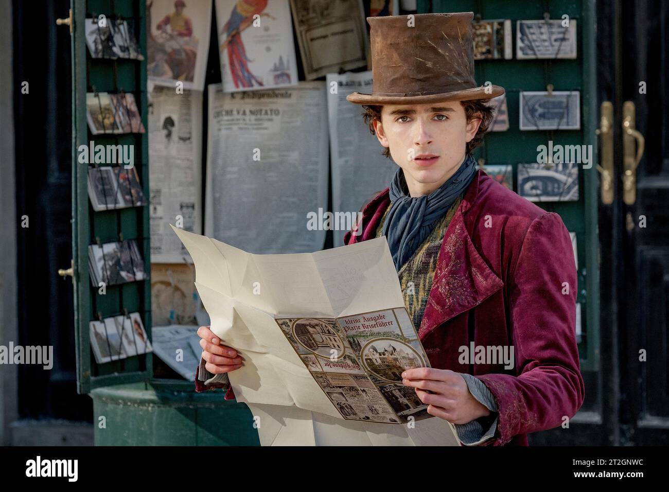 Wonka poster Timothee Chalamet Stock Photo - Alamy