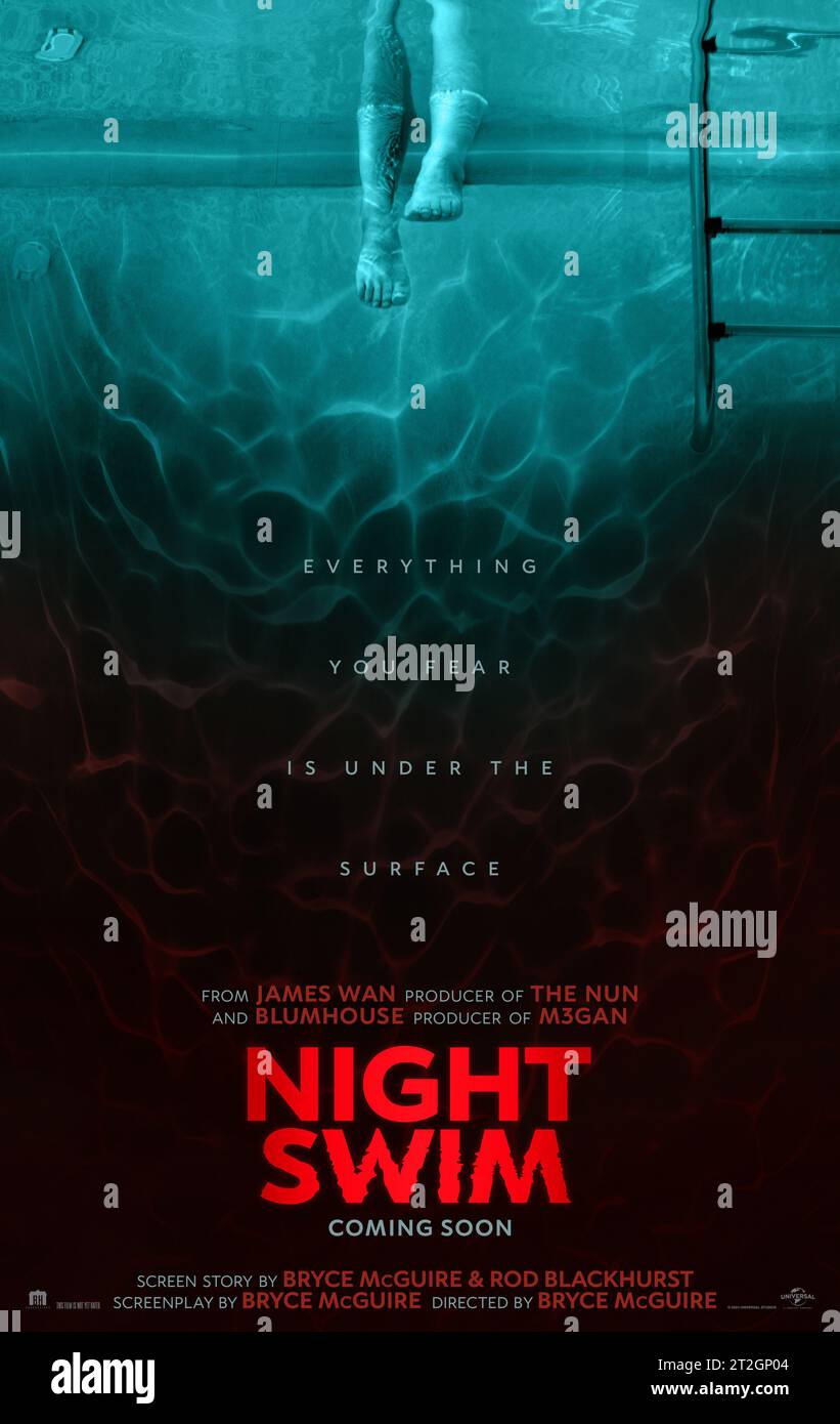 Night swim poster hi-res stock photography and images - Alamy