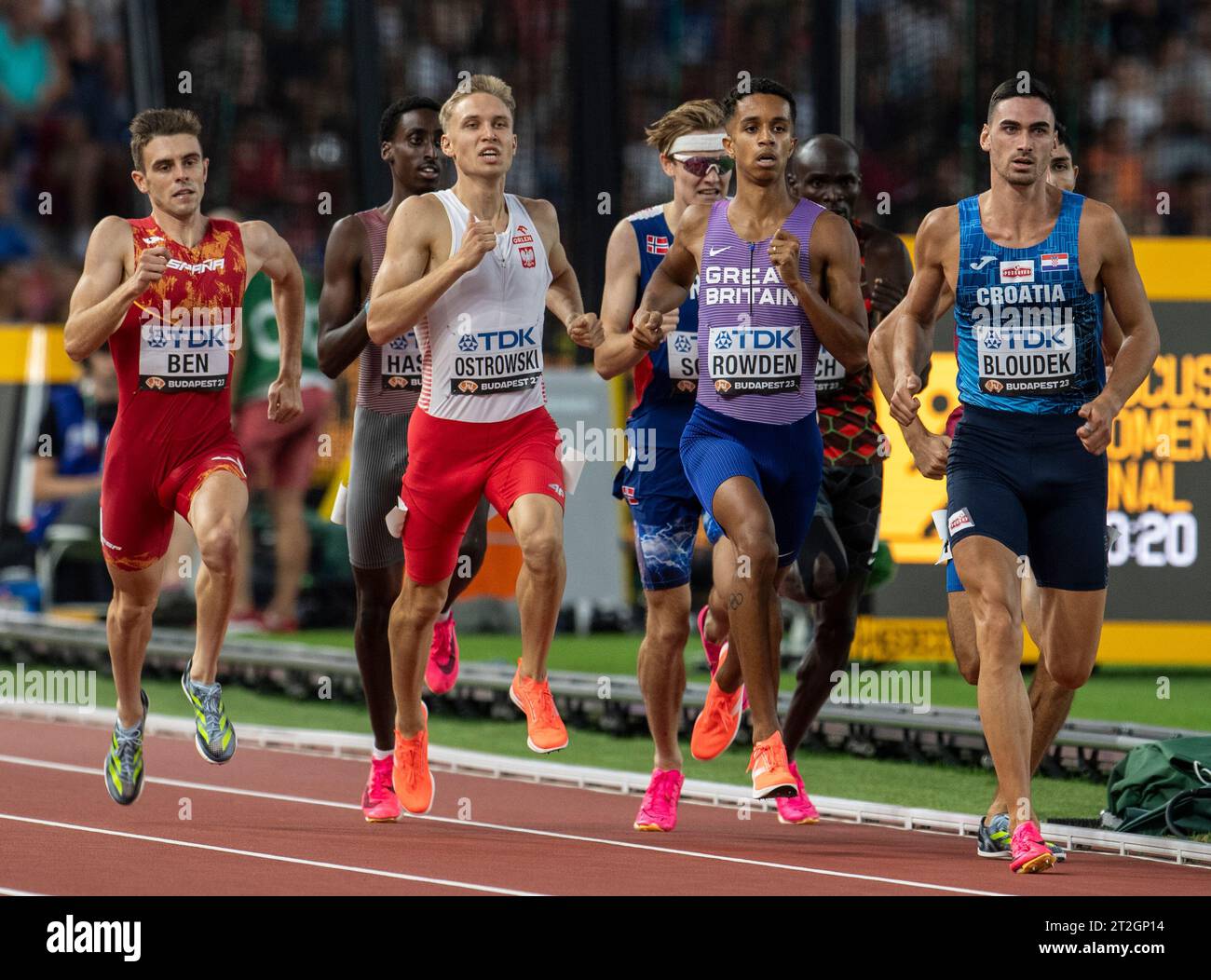Daniel Rowden of Great Britain competing in the men’s 800m heat’s at ...