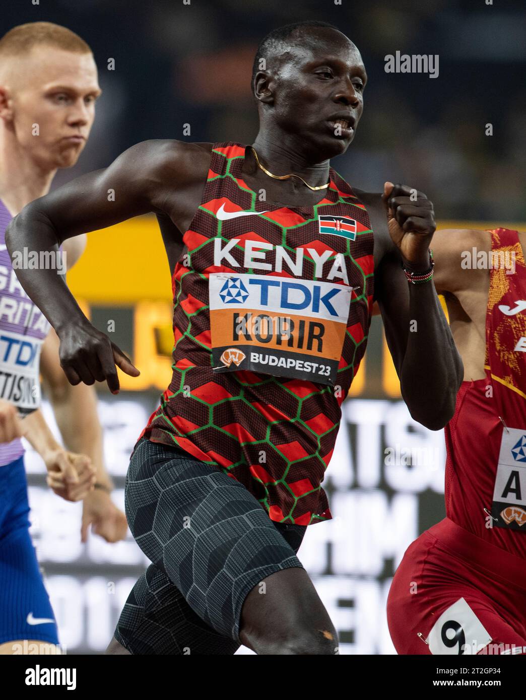 Emmanuel Kipkurui Korir of Kenya competing in the men’s 800m heat’s at ...