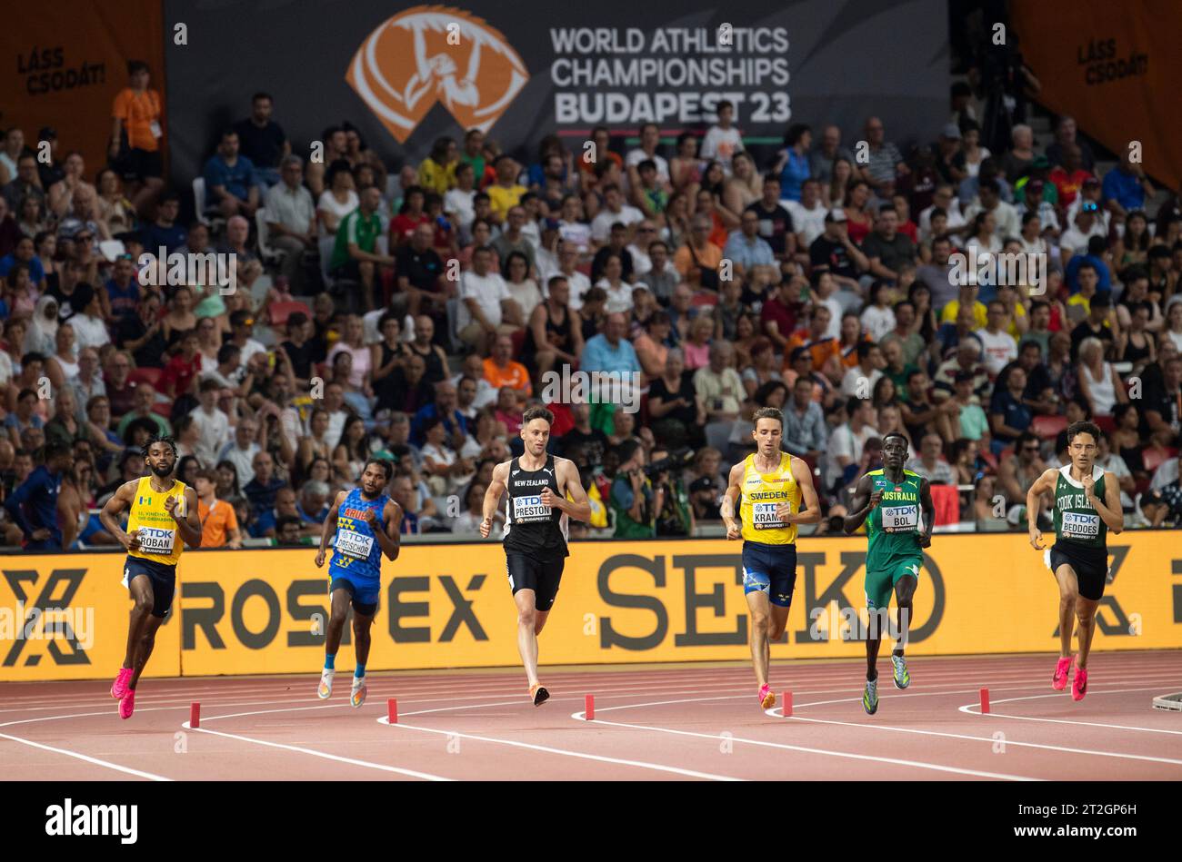 Handal Roban of Saint Vincent competing in the men’s 800m heat’s at the ...