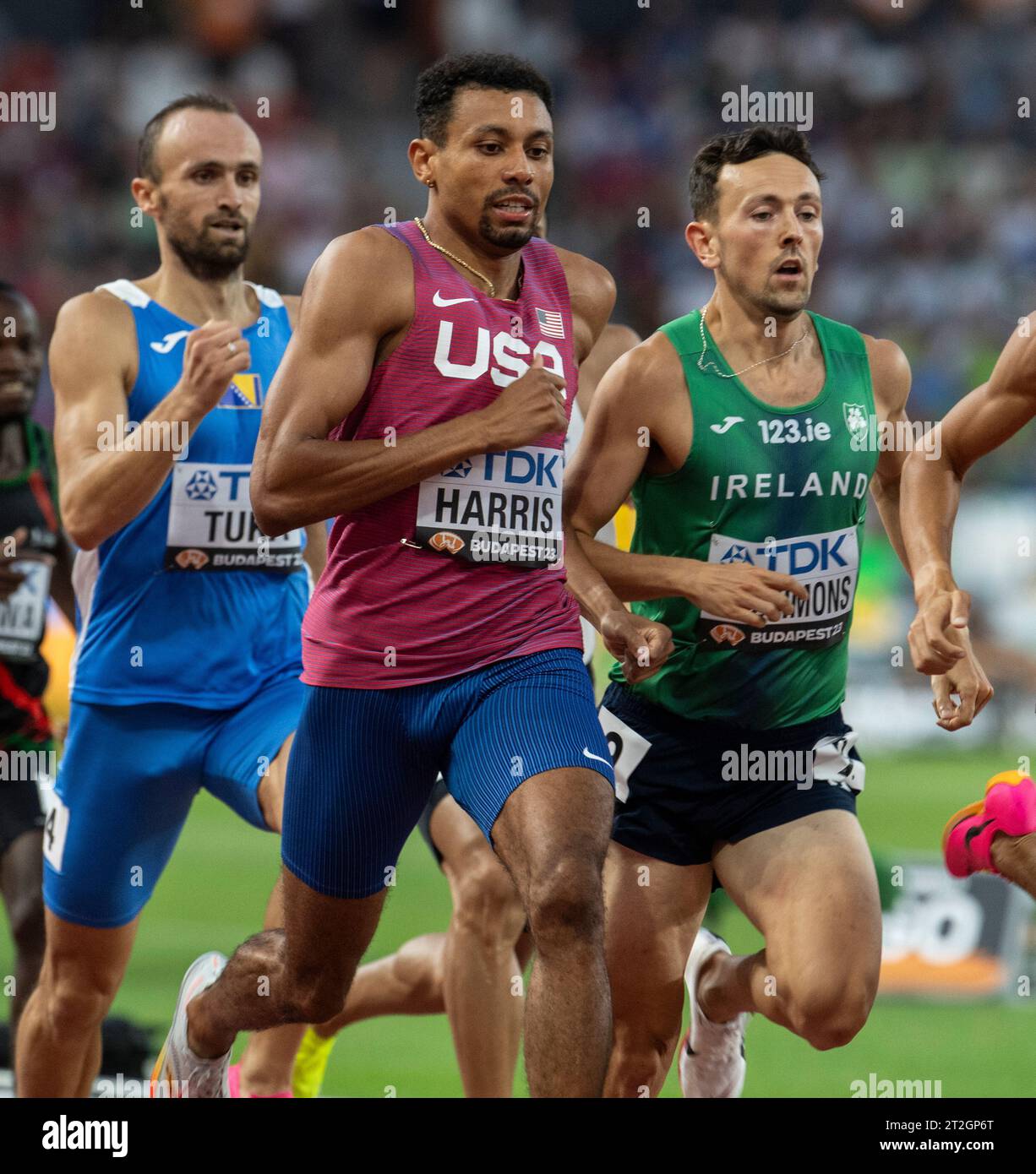 Isaiah Harris of the USA competing in the men’s 800m heat’s at the ...