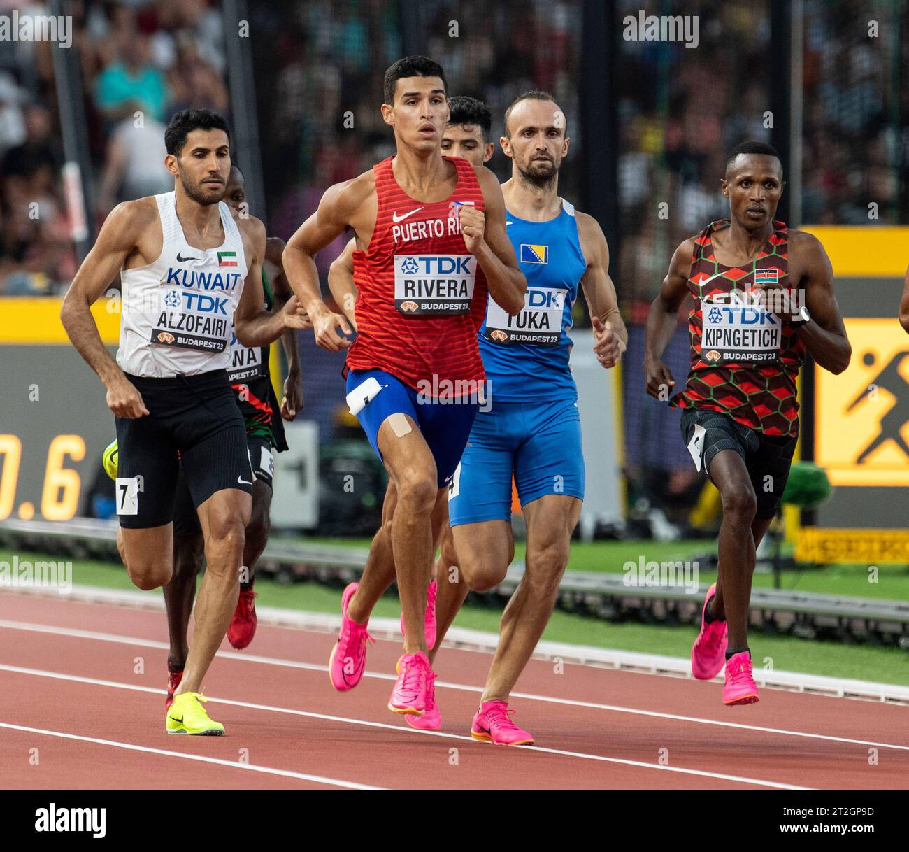 John Rivera of Puerto Rico competing in the men’s 800m heat’s at the World Athletics ...