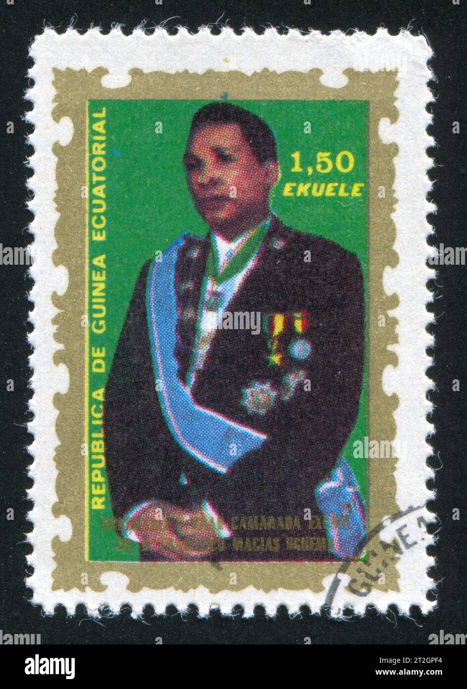 EQUATORIAL GUINEA - CIRCA 1979: stamp printed by Equatorial Guinea ...