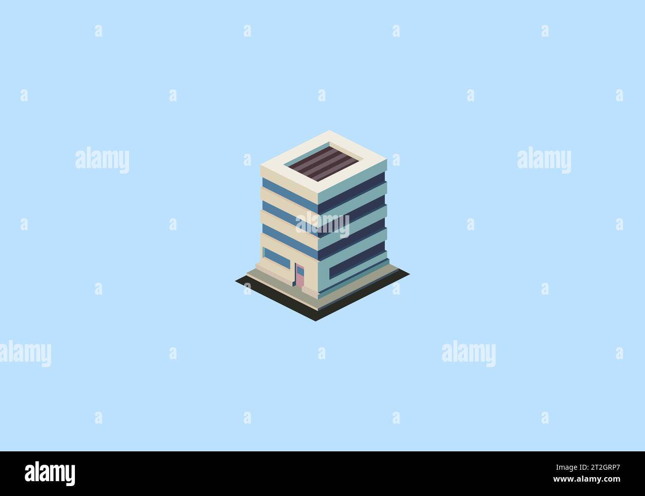Isometric multi-storey building, vector illustration Stock Vector Image ...