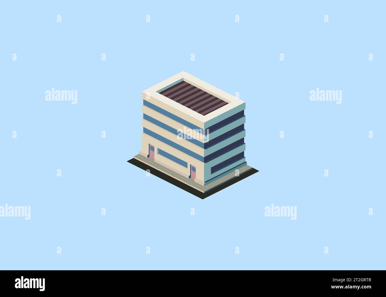 Isometric multi-storey building, vector illustration Stock Vector Image & Art - Alamy
