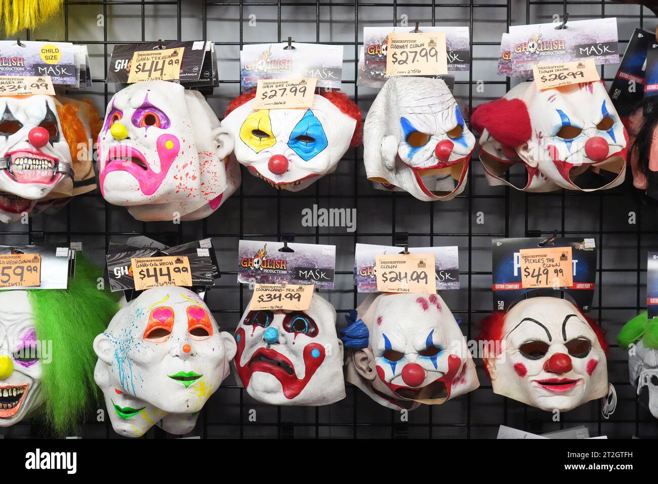 St. Louis, United States. 23rd Oct, 2023. Scary masks are hung inside ...