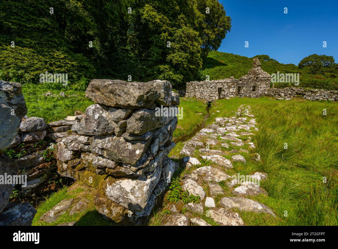St Cybi's Well Llangybi North Wales Stock Photo - Alamy