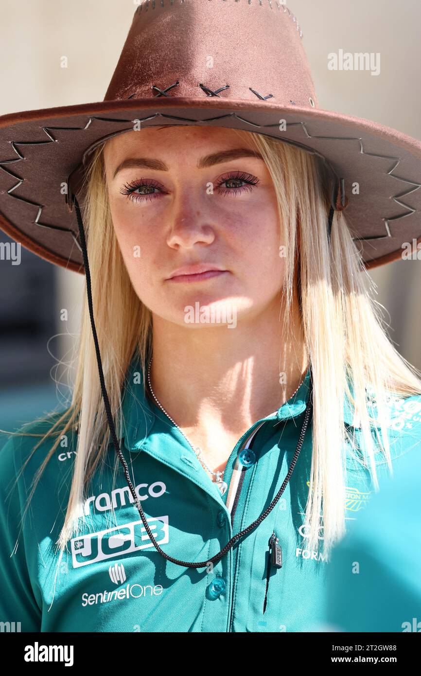 Austin, USA. 19th Oct, 2023. Jessica Hawkins (GBR) Aston Martin F1 Team ...