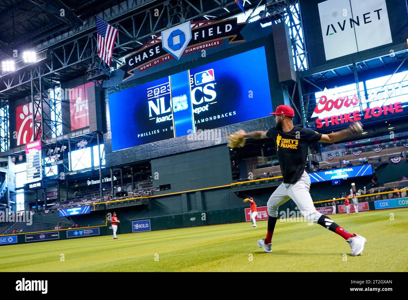 Philadelphia Phillies starting pitcher Cristopher Sanchez warms up ...