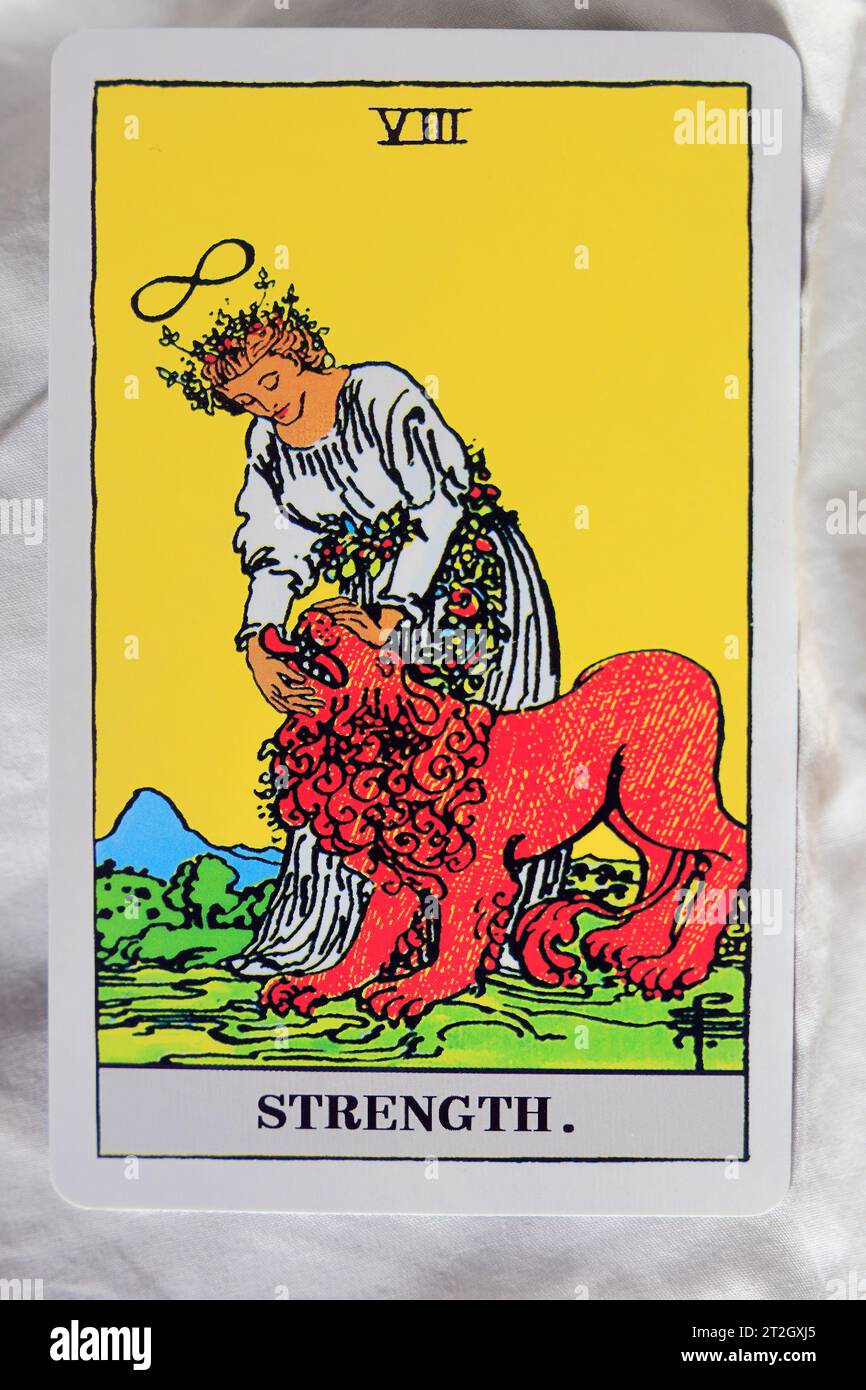 Strength - Individual Tarot card Stock Photo - Alamy