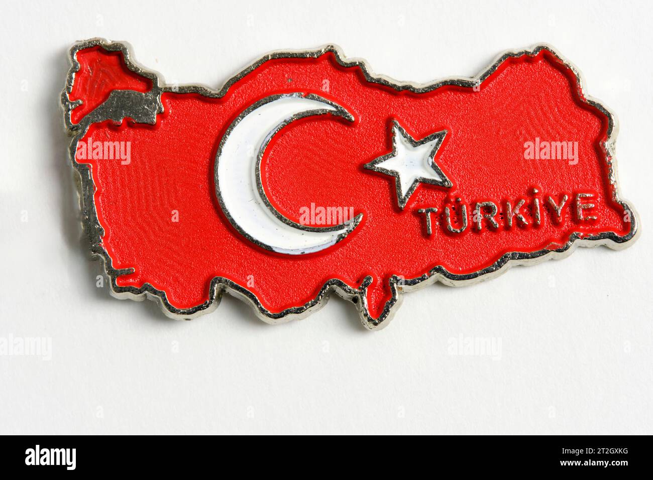 Flag Turkey in form territorial map Stock Photo - Alamy