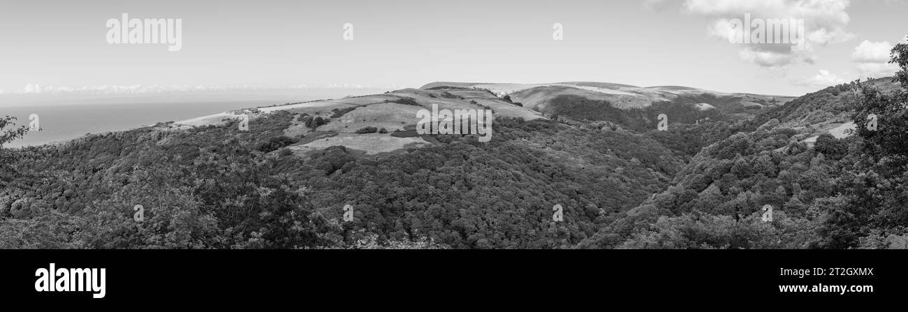 Landscape photo of Countisbury Hill and Watersmeet Valley in Exmmor ...