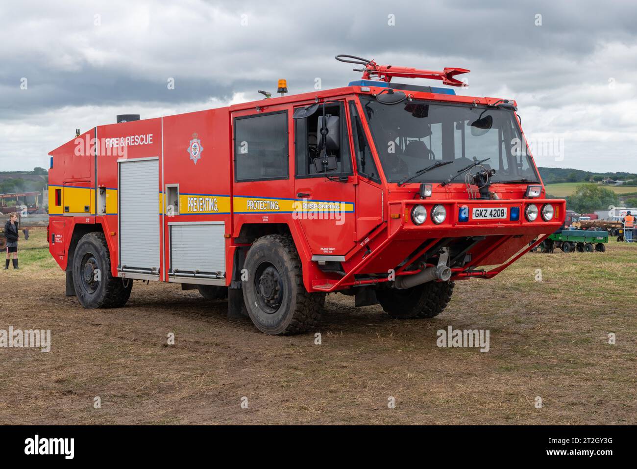 Low Ham.Somerset.United Kingdom.July 23rd 2023.An Alvis Unipower fire ...