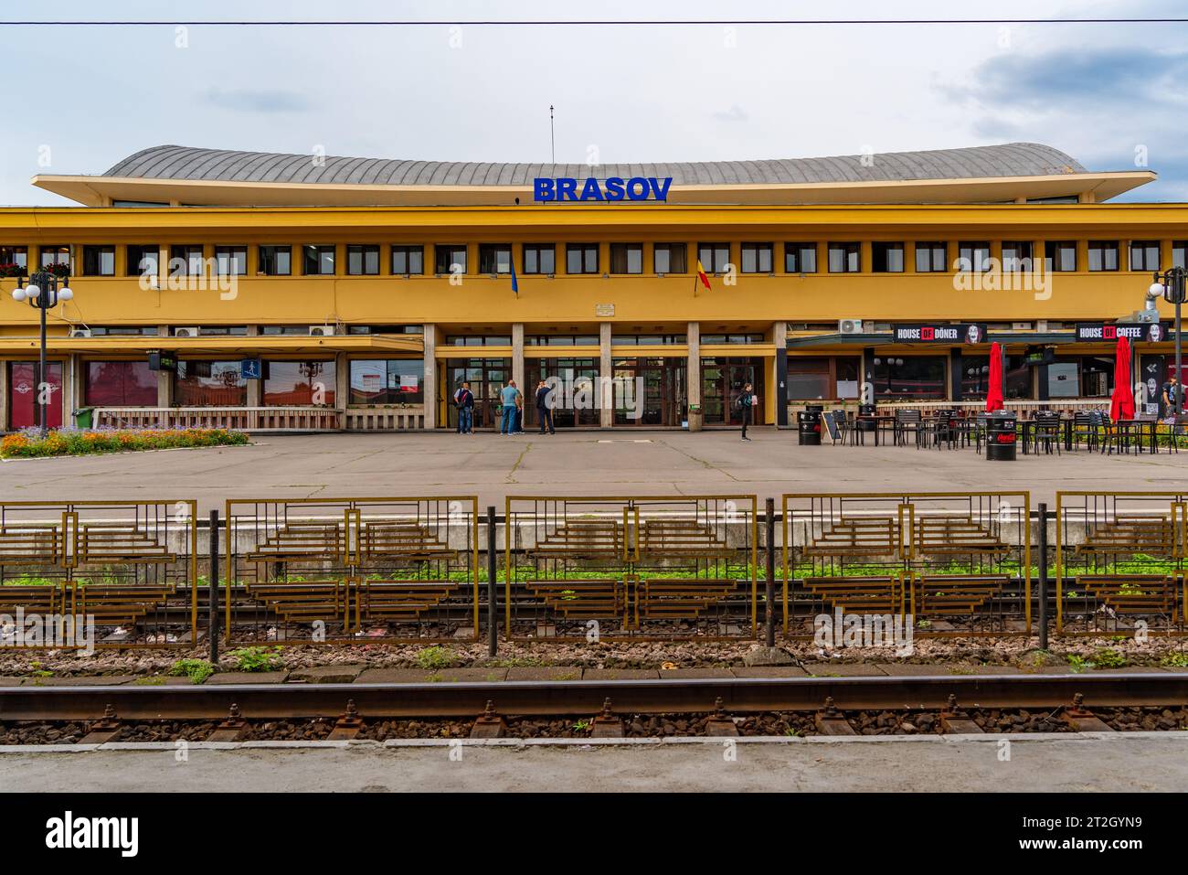 Brasov railway station in Romania Stock Photo - Alamy