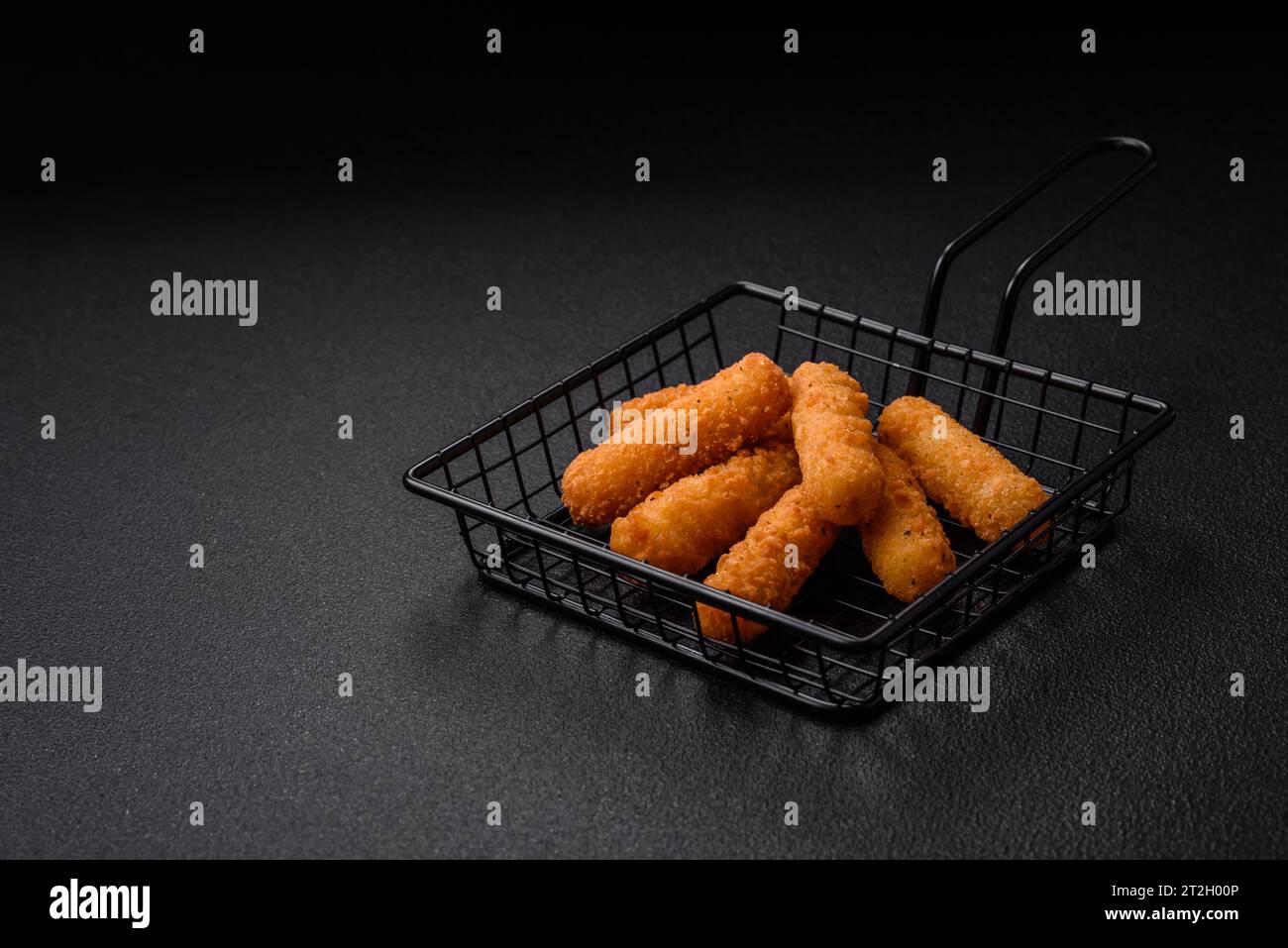 Delicious crispy cheese sticks with mozzarella, salt and spices ...