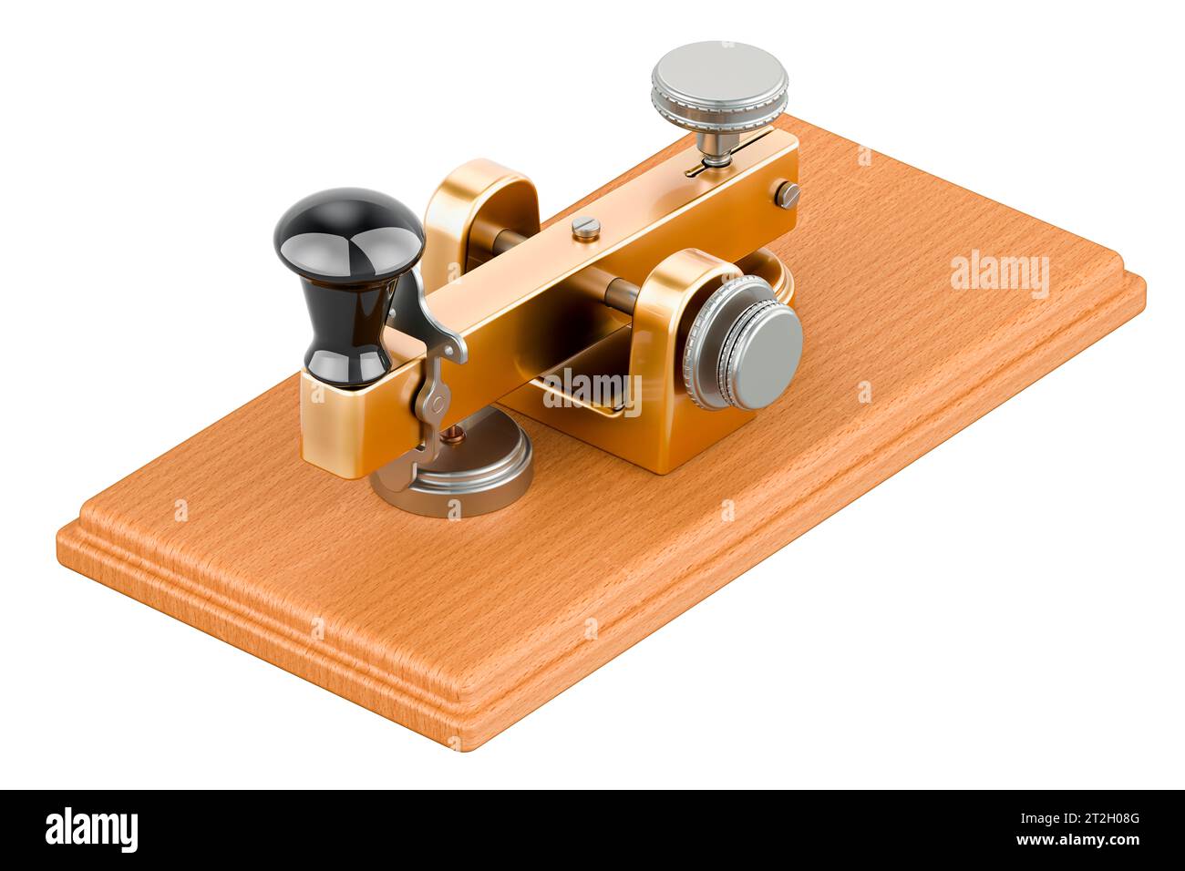 Ancient telegraph, 3D rendering isolated on white background Stock ...