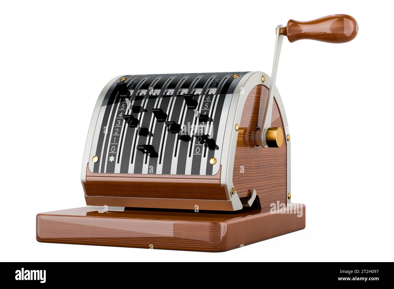 Antique check writer, 3D rendering isolated on white background Stock ...