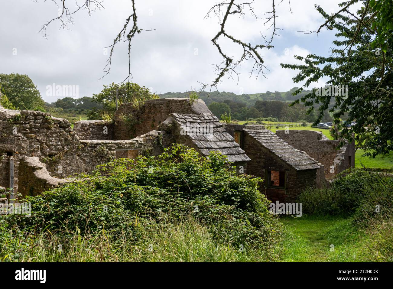 Photo of an abandoned building in Tyneham village in Dorset Stock Photo ...