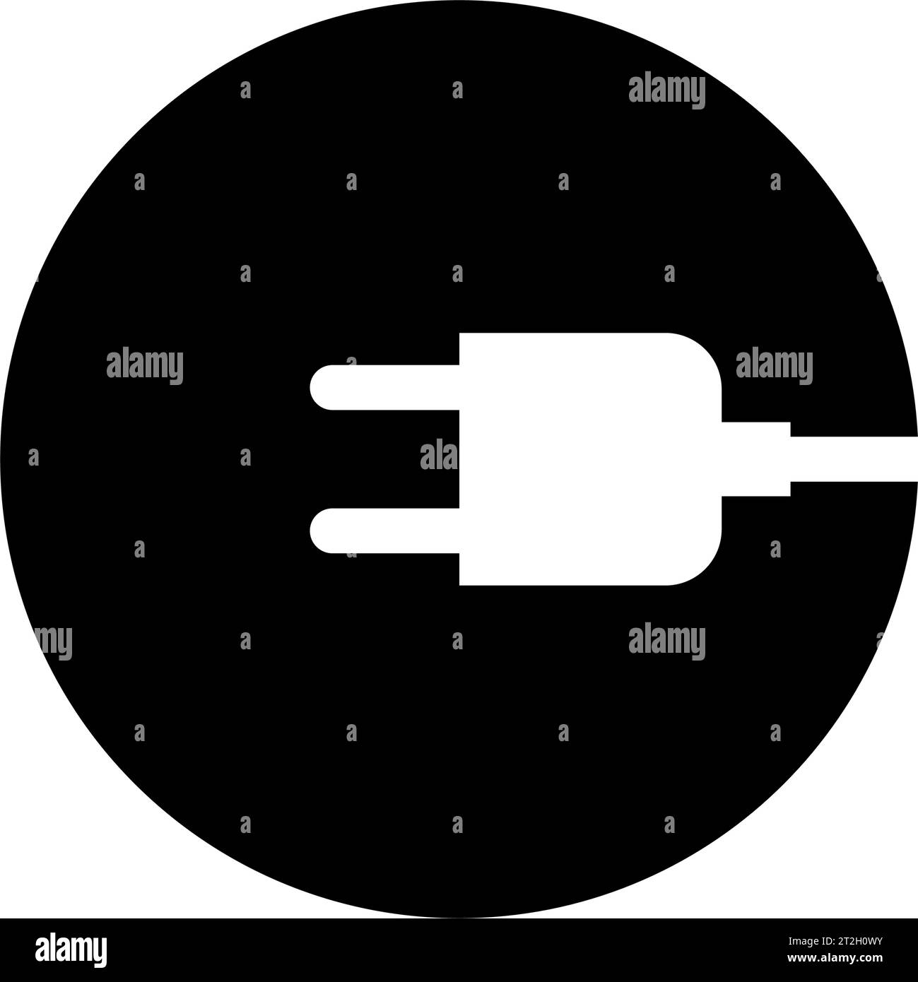 Icon of Electric Plug Symbol. Simple, Flat Logo for Website Design, or ...