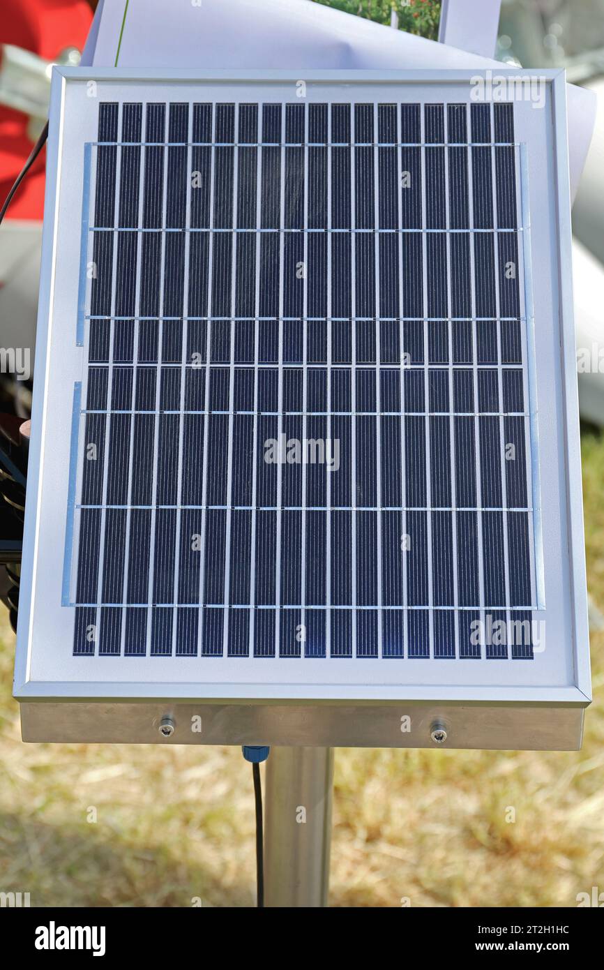 Self Standing Photovoltaic Solar Panel Power Energy Cell in Garden ...