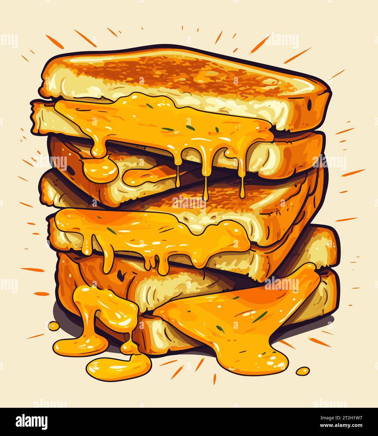 Grilled cheese Stock Vector Images - Alamy
