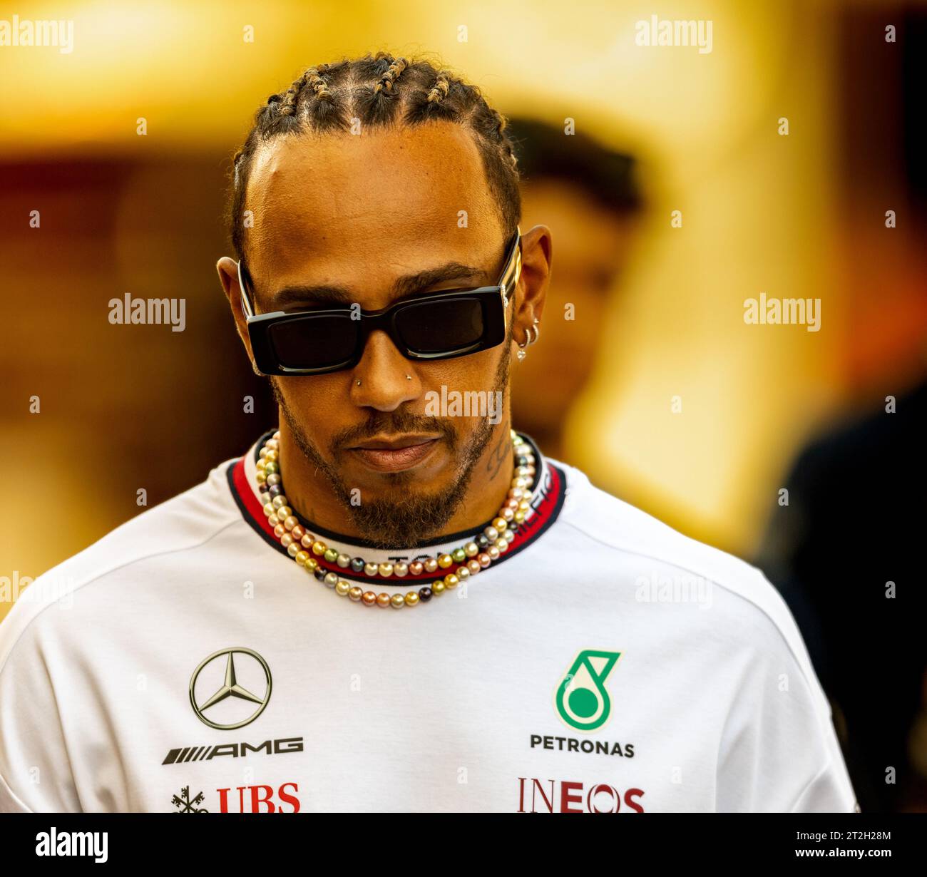 Austin, Texas - October 19th, 2023: Lewis Hamilton, driver of the #44 ...
