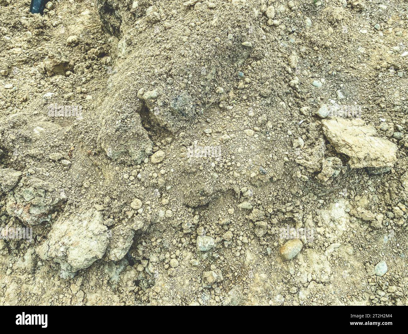 land at the construction site. sand for the construction of houses ...
