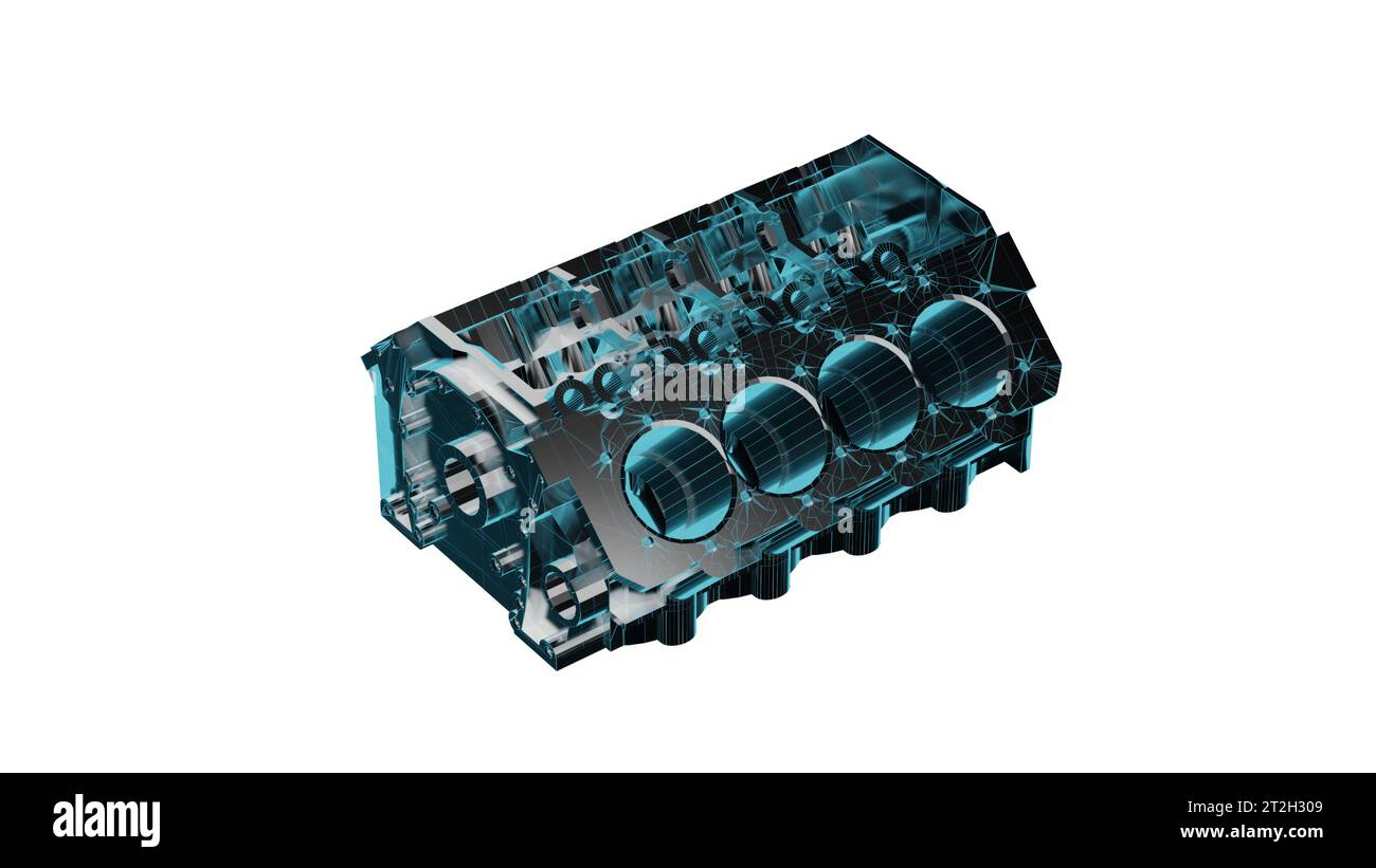 Close up detailed fully textured 3D render over white background of ...